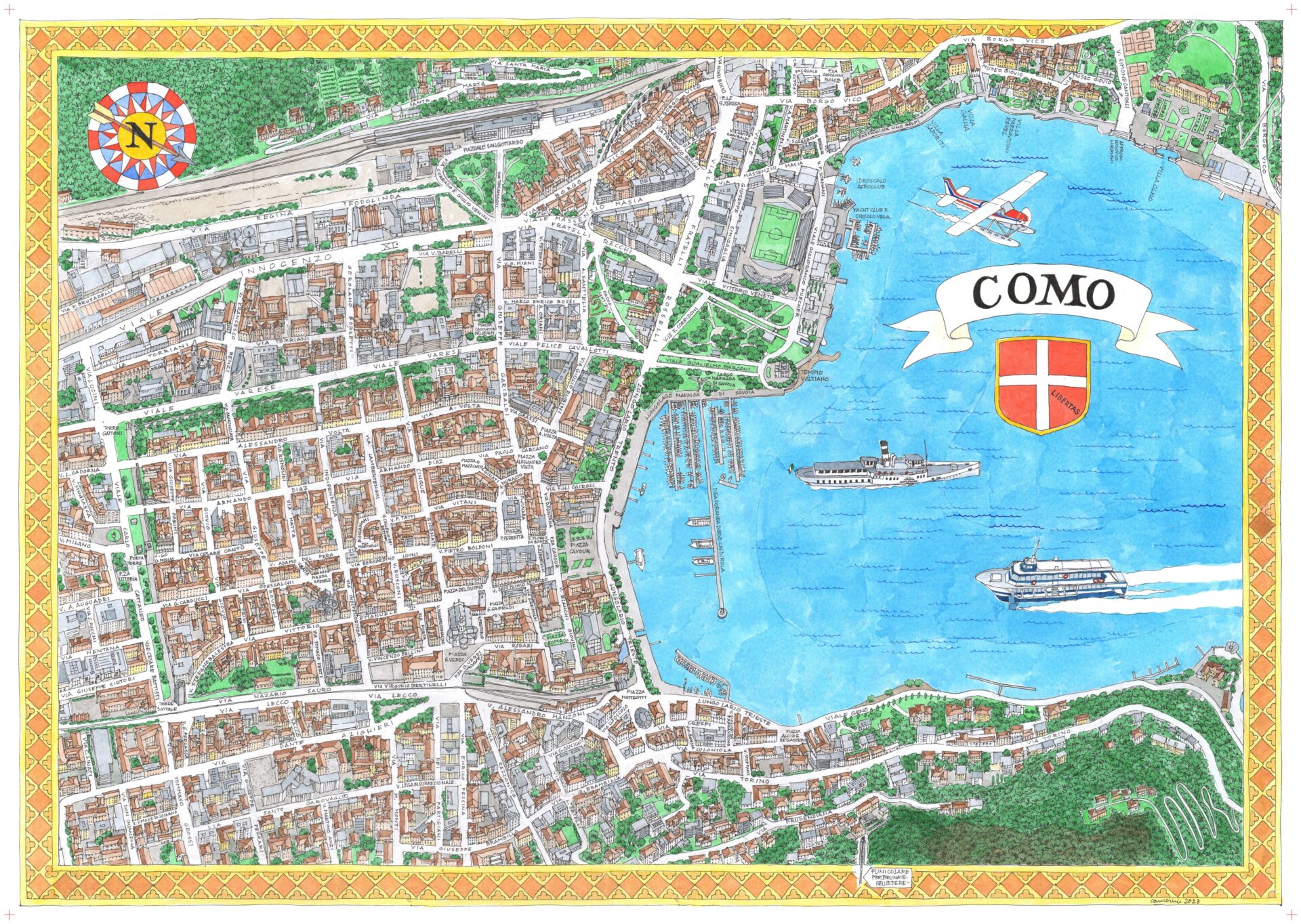 Per Pasqua arriva Como City Tips, la mappa di Como realizzata a mano a ...