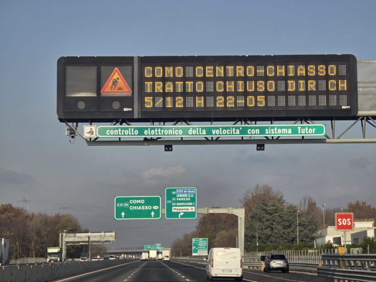 Como, Tutor sull'autostrada A9 verso la Svizzera e verso Milano: i ...