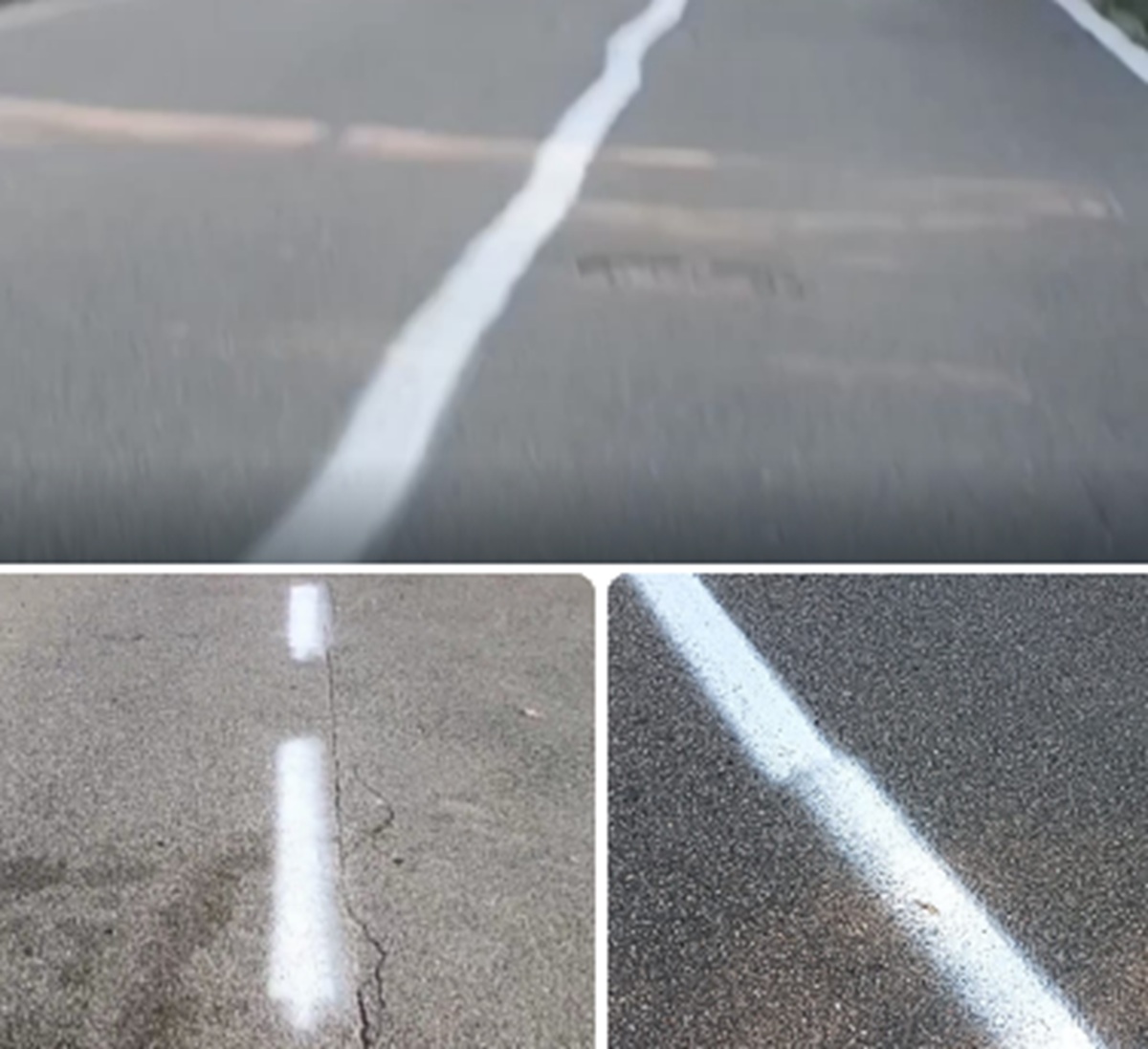 Como, le strisce bianche sulla strada sembrano uscite da un film comico ...